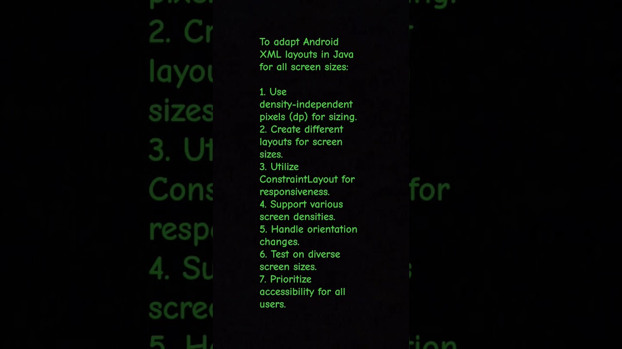 How to adjust for all screen sizes in Java android xml #android #javaprogramming #xml #javaandroid