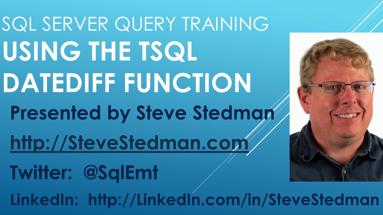 Using the TSQL DateDiff Function