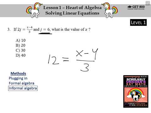 SAT Math - Scholarly Unicorn - Lesson 1, Question 3