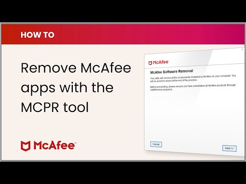 How to remove McAfee software with the MCPR tool