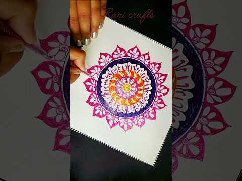 ๐๐Drow an easy mandala art with me ๐#shorts #art #mandalaart #colors #aesthetic