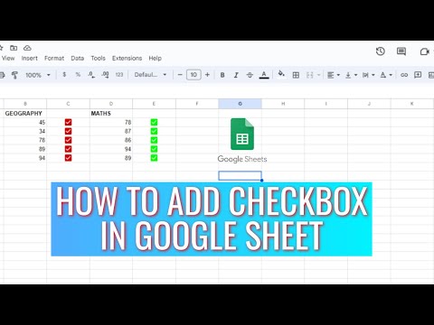 How To Add A Check Box In Google Sheets - Tick Symbol In Google Sheets