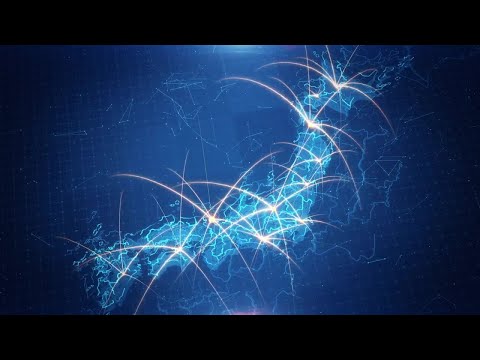 Japan Map Connection Stock Motion Graphics