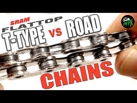 MTB T-Type FLATTOP CHAINS vs Road - SRAM 12s T-Type Red, Force, Rival, XX, X0, GX, AXS #srammtb