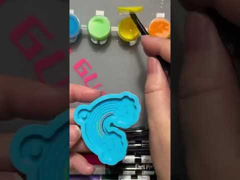 Painting the details of a Resin Mold #resin #resinmold #resintutorial