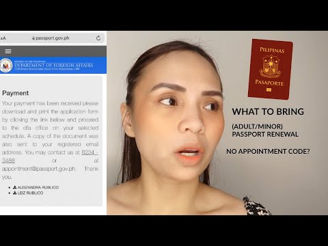 Ph PASSPORT RENEWAL | APPOINTMENT CODE, REQUIREMENTS AND THE LIKE