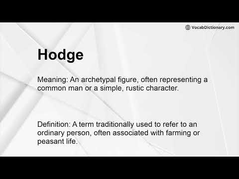 Hodge Meaning