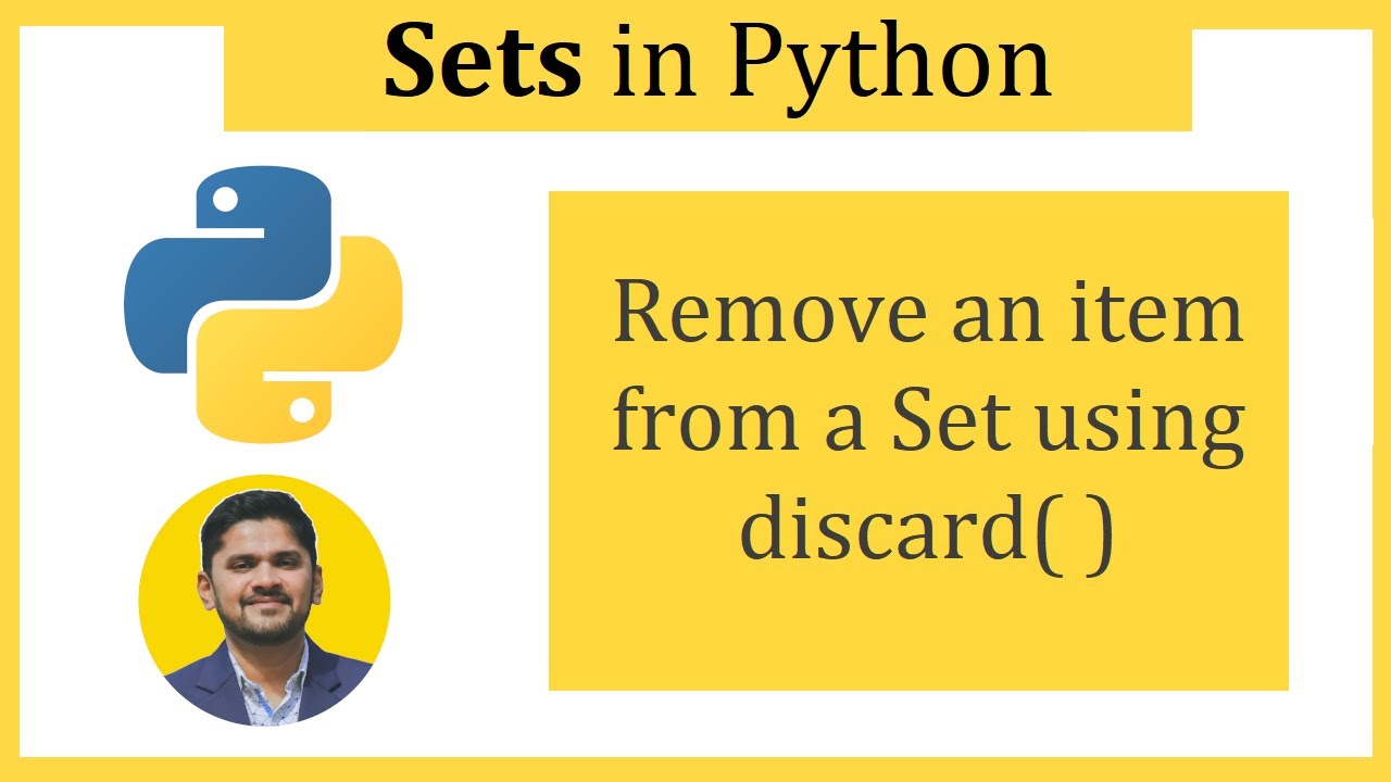Remove items from a set using the discard() method | Python Tutorial for Beginners | Amit Thinks