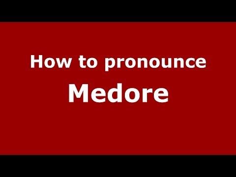 How to pronounce Medore (French) - PronounceNames.com