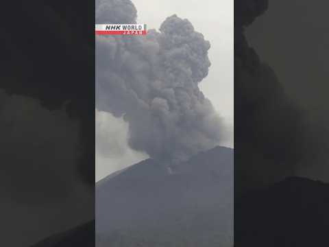 Volcanic activity surges at SakurajimaーNHK WORLD-JAPAN NEWS #shorts