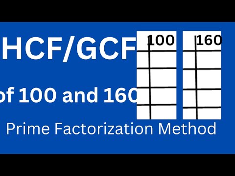 Find HCF of 100 and 160 by Prime Factor