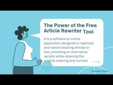 Free Article Rewriter Tool Which can Create Unique Content