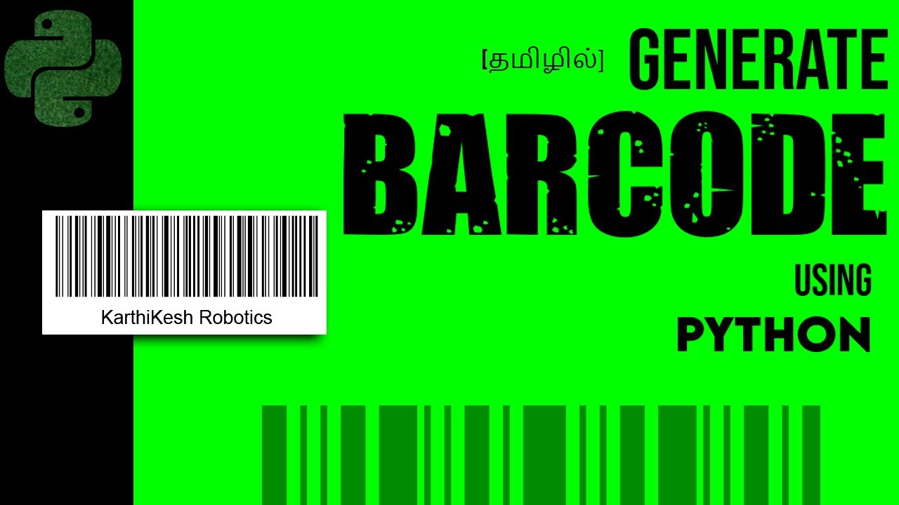 Generate BARCODE using Python in Tamil | #Python_in_tamil | #Python | #tamil