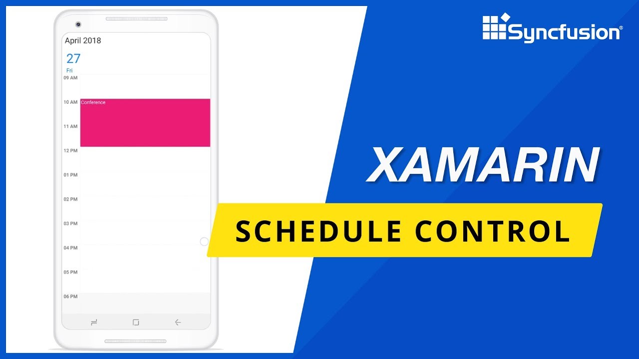 Xamarin Schedule Control