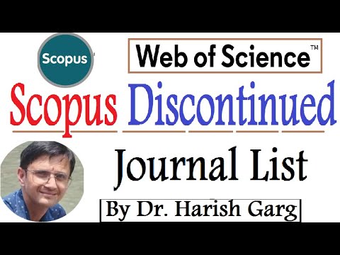 SCOPUS Discontinued Journal List