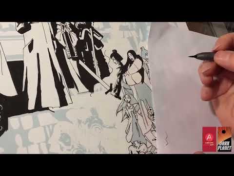 Inking a Comic Book Splash Page