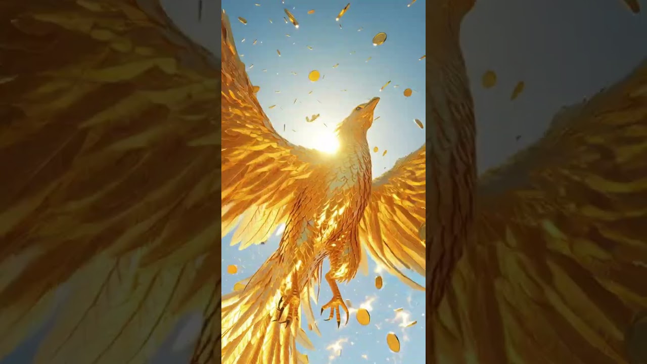Golden Wealth Phoenix #videowallpaper