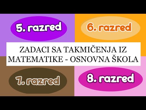 Zadaci sa takmičenja – OSNOVNA ŠKOLA – Matematika