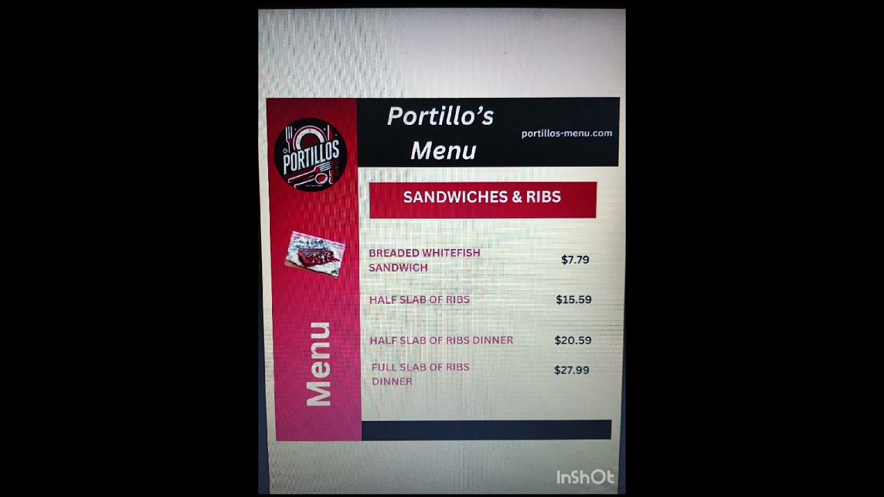 Portillo's Menu