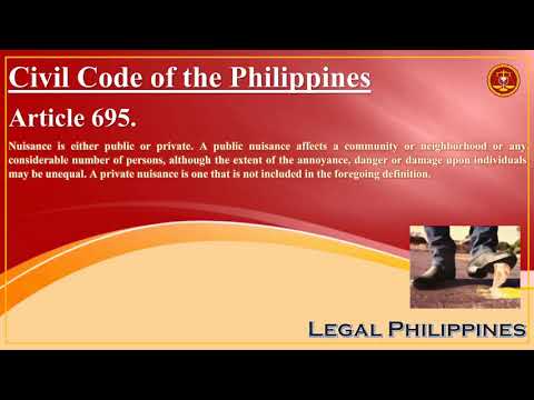 2 Types Of Nuisance Defined | Civil Code Article 695
