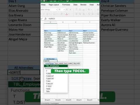 Consolidate and Order Multiple Lists with New Excel Feature! #excel #exceltutorial