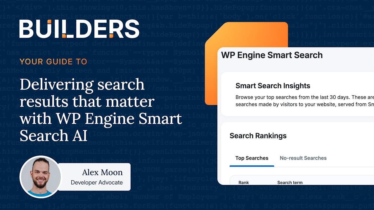 Deliver search results that matter with WP Engine Smart Search AI