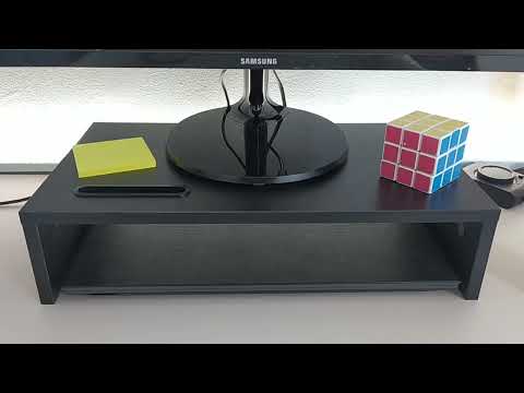 Bontec Monitor Stand Riser. Ergonomic monitor riser review. wooden Pc computer high height stand