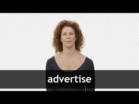 ADVERTISE 释义 | 柯林斯英语词典