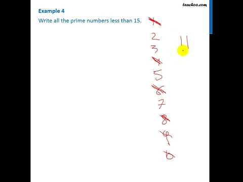 Example 4 - Write all the prime numbers less than 15 - Teachoo