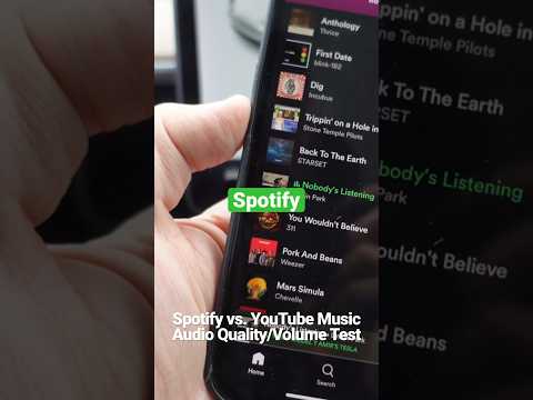 Spotify vs. YouTube Music - Audio Quality/Volume Test #shorts #spotify #youtubemusic #test