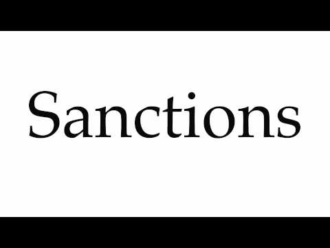 How to Pronounce Sanctions