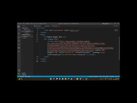 How to embed a Google maps in website using HTML and CSS|| #shorts #programming