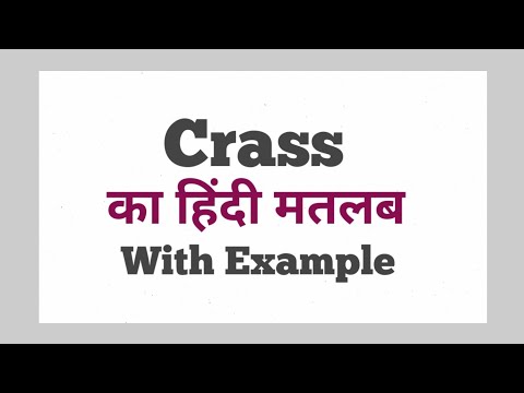 Crass meaning in hindi || Crass ka matlab kya hota hai || word meaning english to hindi