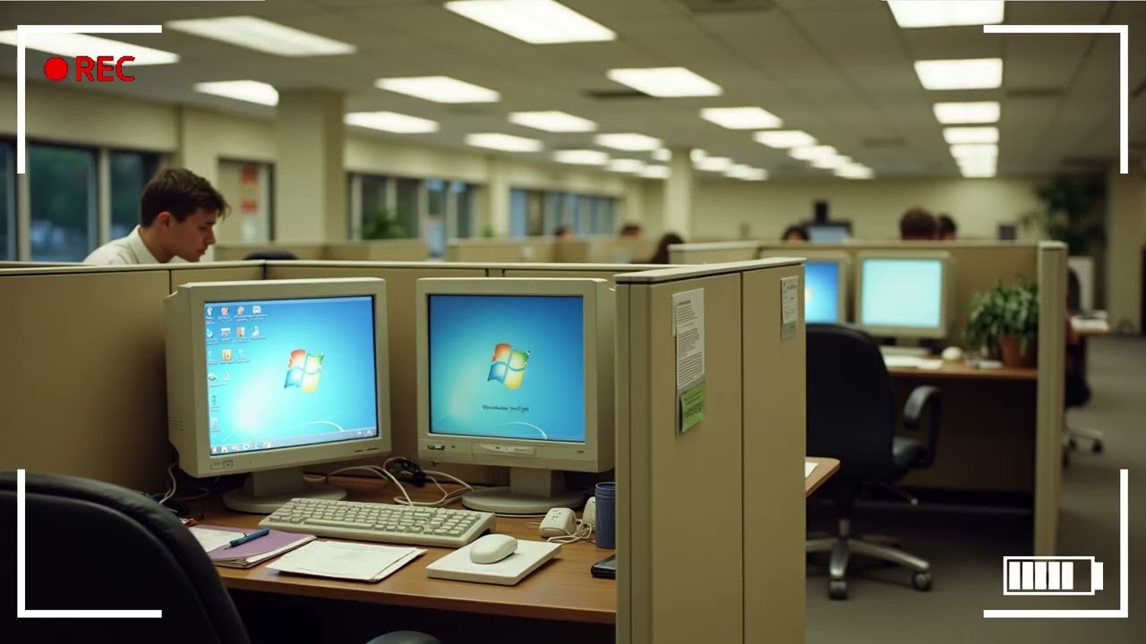 Quiet Retro Workspace | 90s Office Lo-fi for Relaxing Breaks