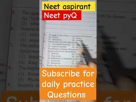 biology MCQ practice ???? (human health and disease)#neet #physicswallah #neet2024 #mcq #pyq#NEETINFO