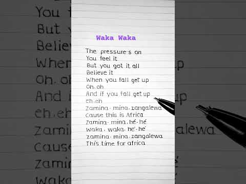 Shakira - Waka Waka🌻(Lyrics) This Time For Africa #song #lyrics #trending #shakira