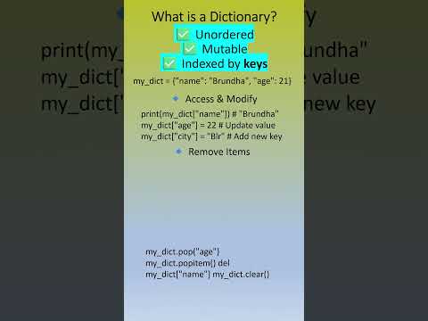 🚀 Python Dictionaries with in Seconds! | Key-Value Pairs Simplified