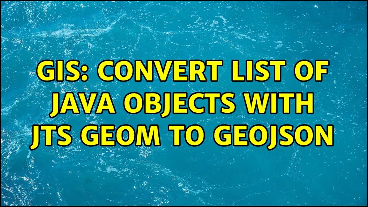 GIS: Convert list of Java objects with JTS geom to GeoJson