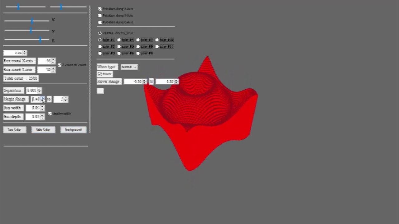 OpenGL-3D wave animation