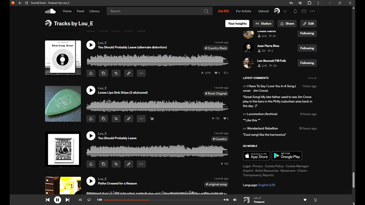 SoundCloud   Stream Lou E music   Listen to songs, albums, playlists for free on SoundCloud 2026 05
