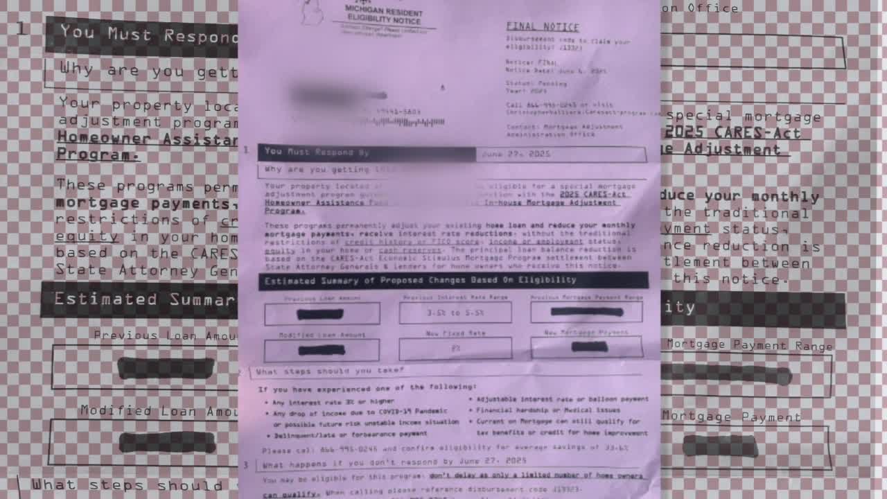 Michigan woman warns of mortgage mail scam targeting homeowners