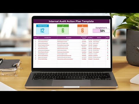 Internal Audit Action Plan Checklist in Excel