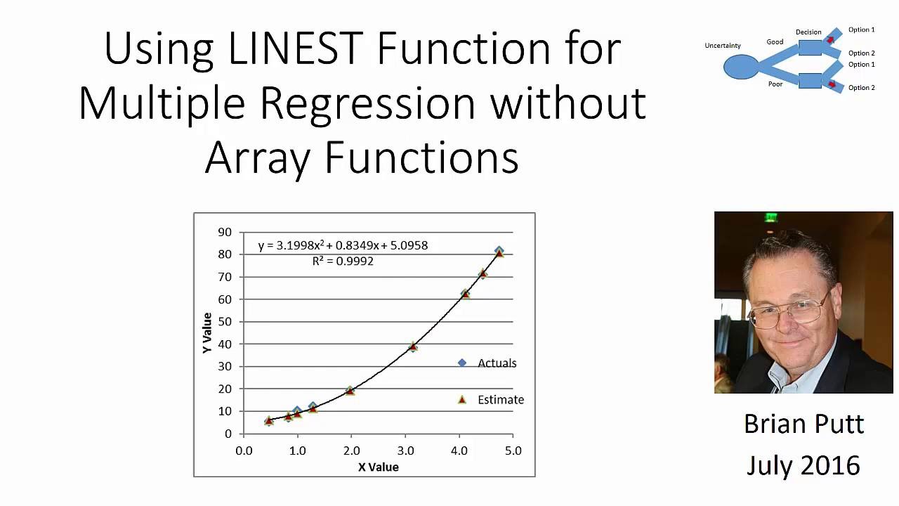Linest with Multiple Regression without Array Functions