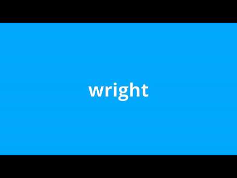 what is the meaning of wright