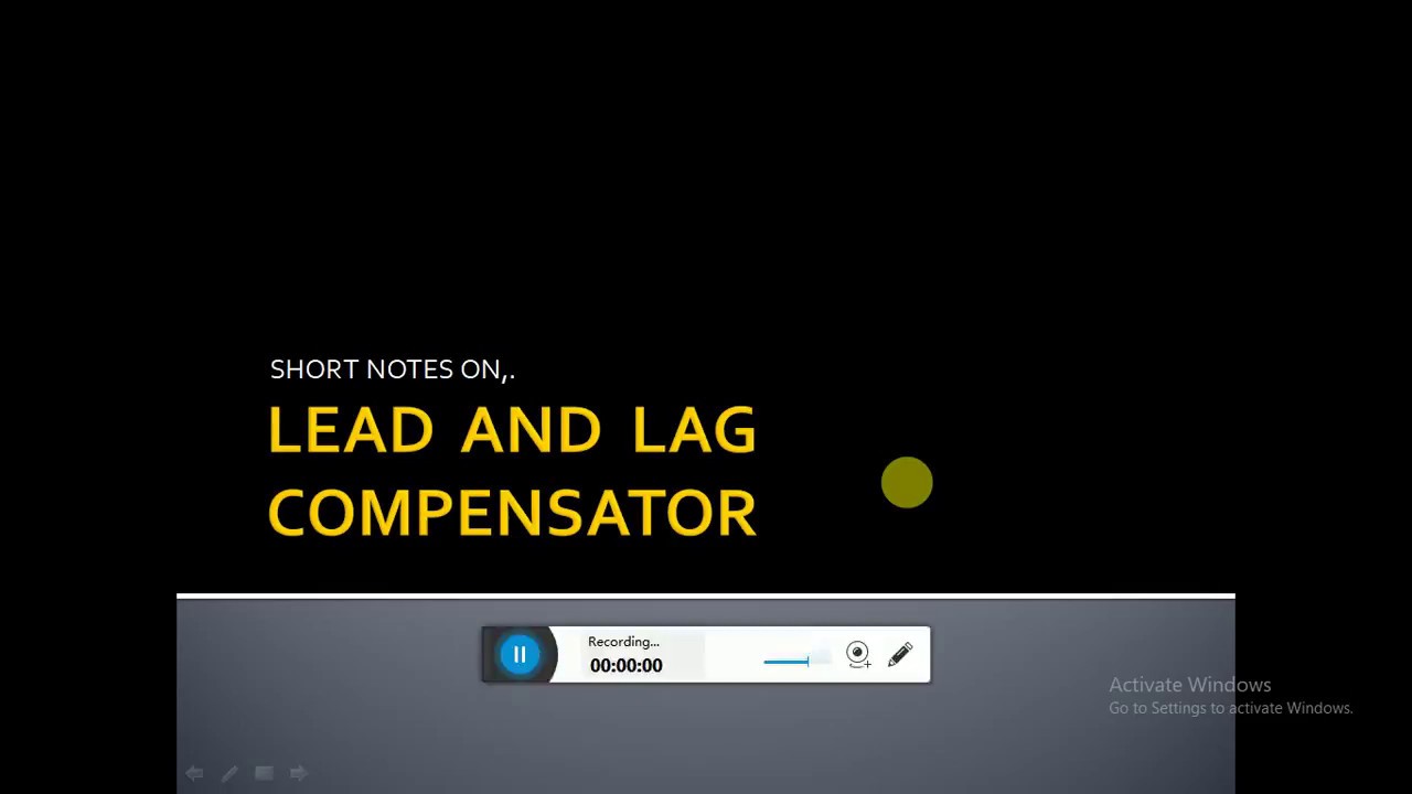 LEAD AND LAG COMPENSATORS