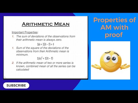 Properties of Arithmetic Mean with proof