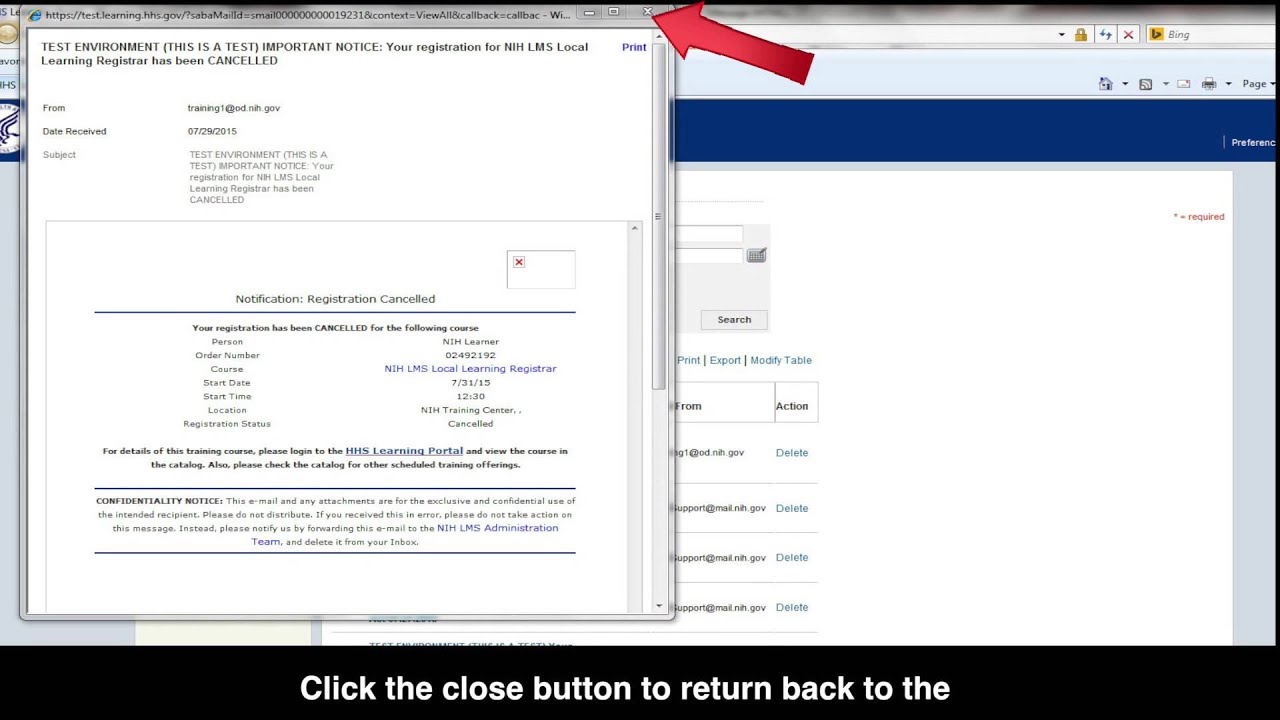 LMS On-Demand Video: Using the Message Center