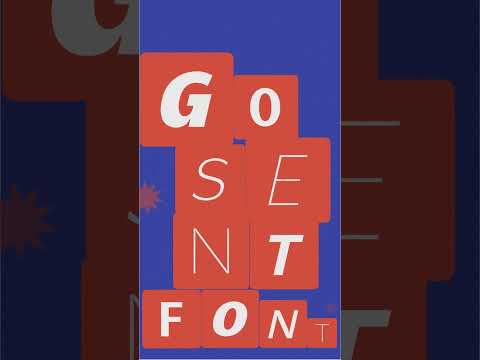Gosent Font | Modern Sans Serif Typeface