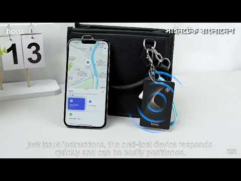HOCO E92 Smart Tag Wallet Track Card GPS Location Wireless Charging Find My Anti-Lost Device.