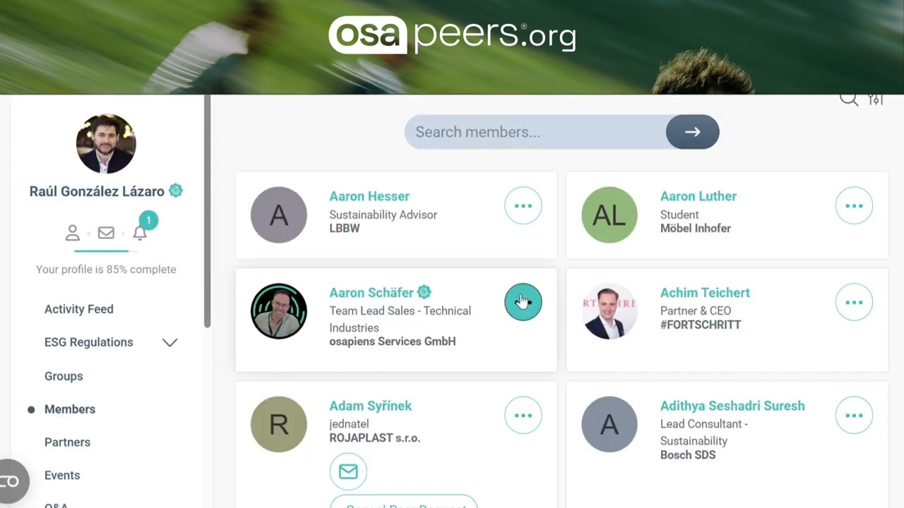 osapeers, eine kurze Tour für den Einstieg – osapeers